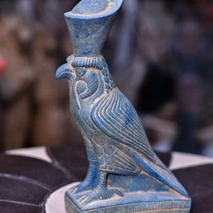 Rare Piece of the Falcon-headed God HORUS Wearing Double Crown of Egypt ...