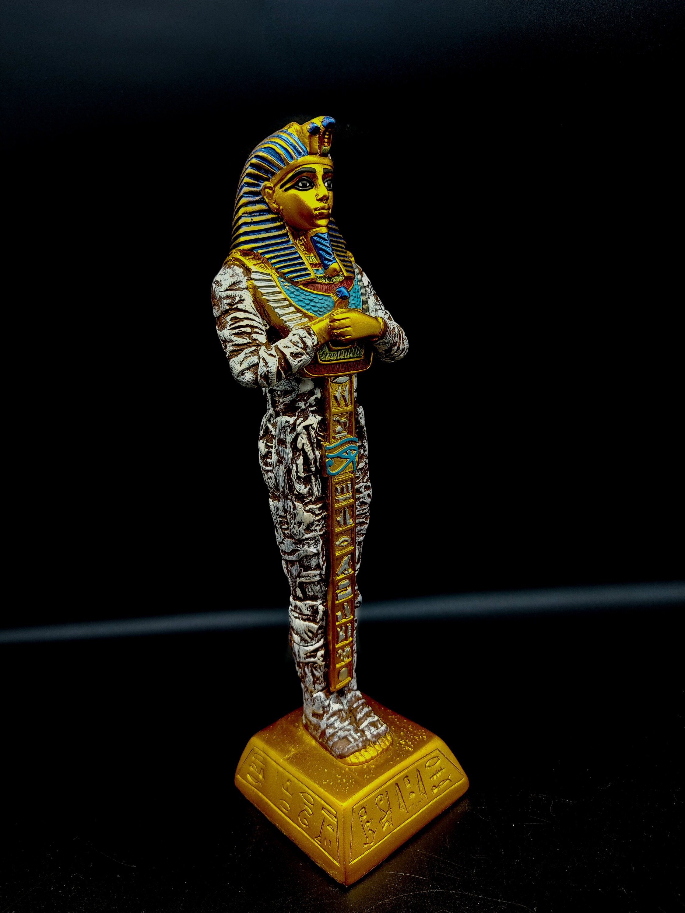 Unique Statue of Egyptian King tut. Tutankhamun fighter large | Etsy