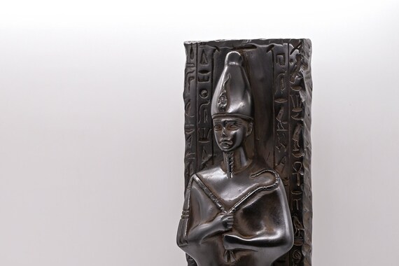 Unique Statue Osiris Large Stela Relief Heavy Black Pharaonic - Etsy