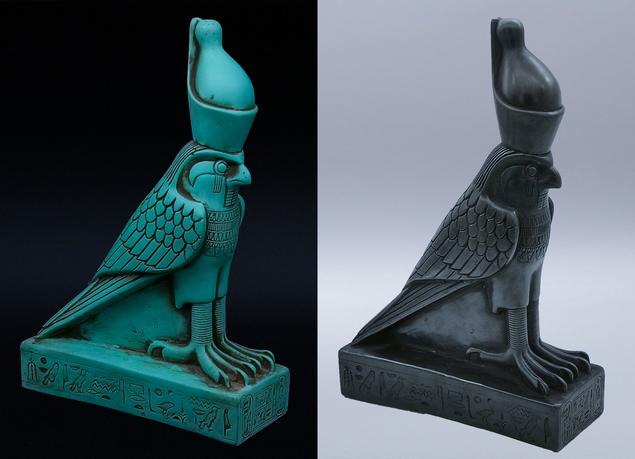 Statue Horus God of Sky Falcon Bird Headed Black Large Heavy - Etsy Canada