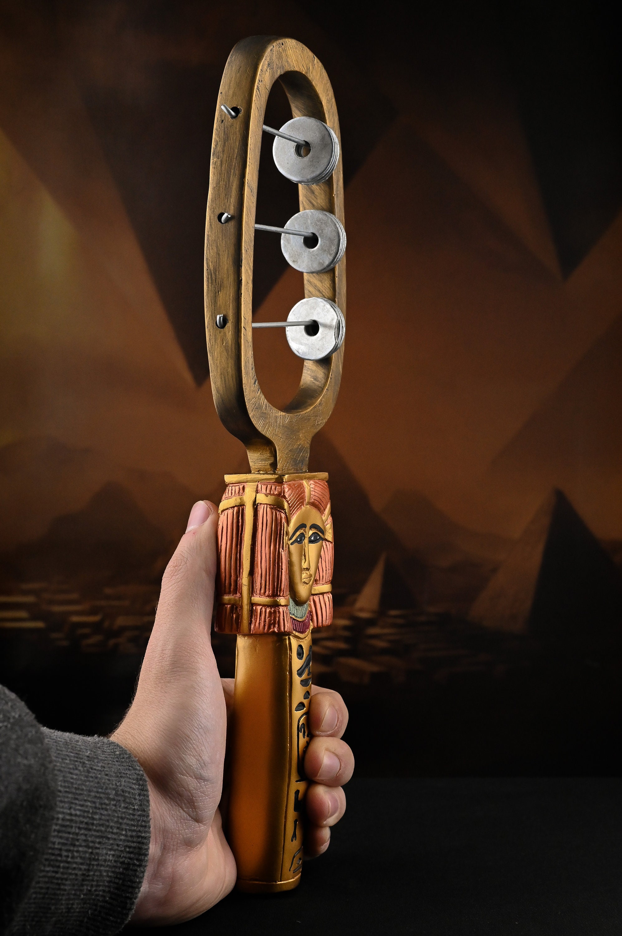Egyptian Handmade Hathor Sistrum musical Instrument Replica - Etsy