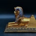 Statue of Egyptian Art Hand Painted Sphinx Pyramid Heavy Made in Egypt ...