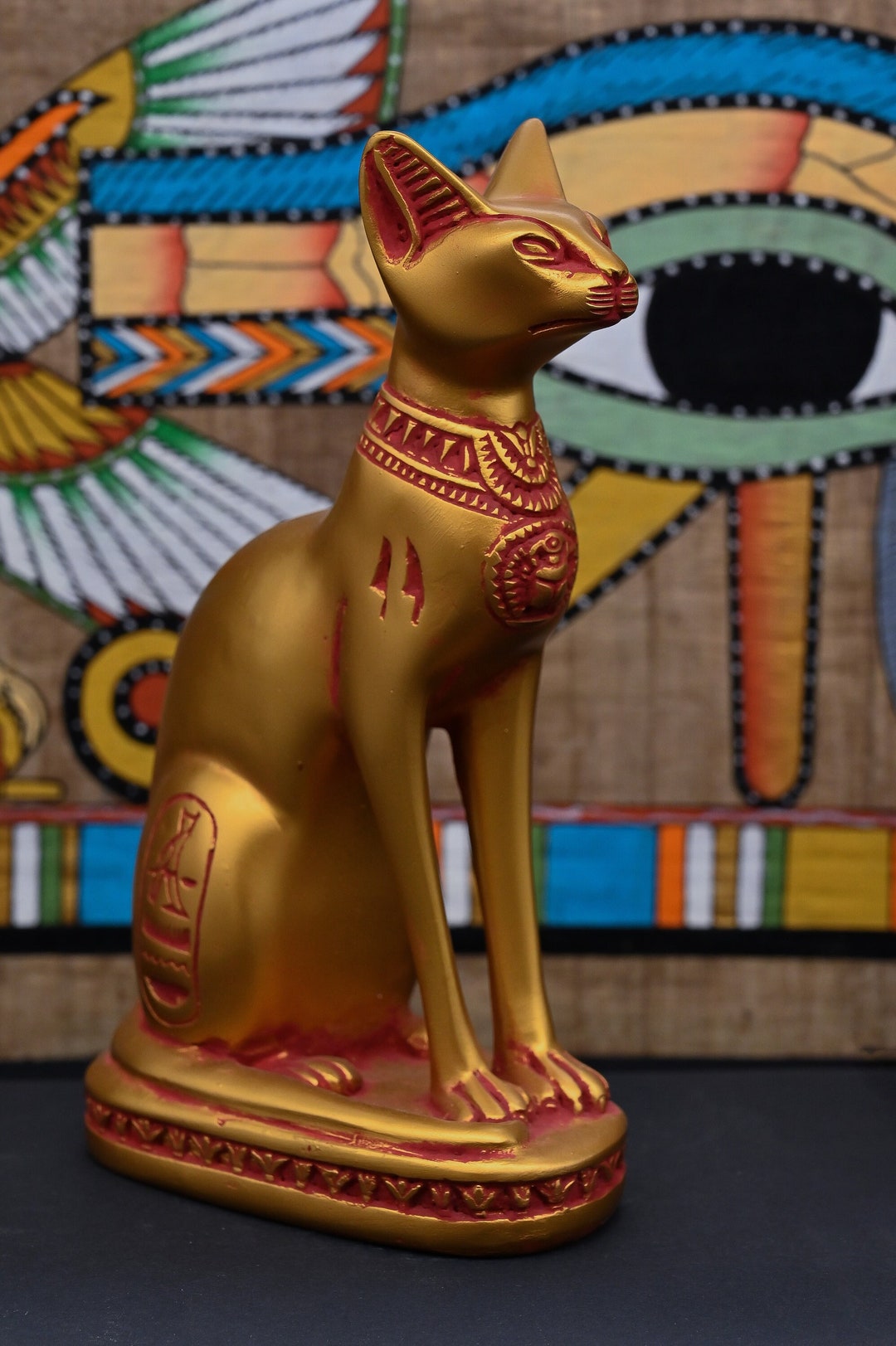 Egyptian Goddess Bastet Statue Solid Stone Made in Egypt - Etsy