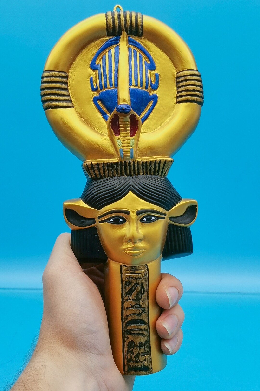 Unique Ankh the Goddess Hathor Cow Ears With Scarab Wall - Etsy