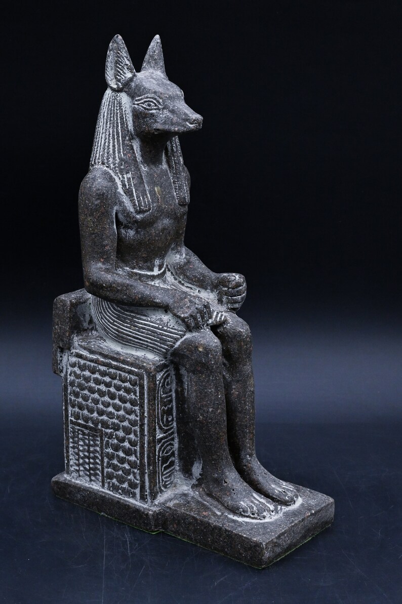Seated Anubis Statue God of Death Sculpture Stone Heavy Made - Etsy