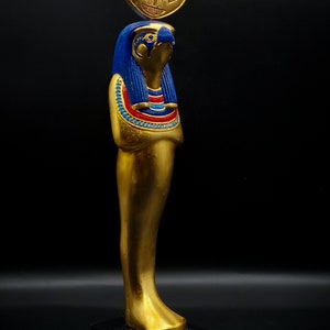 Unique Statue of Egyptian God Horus Gold Leaf Large Made in | Etsy