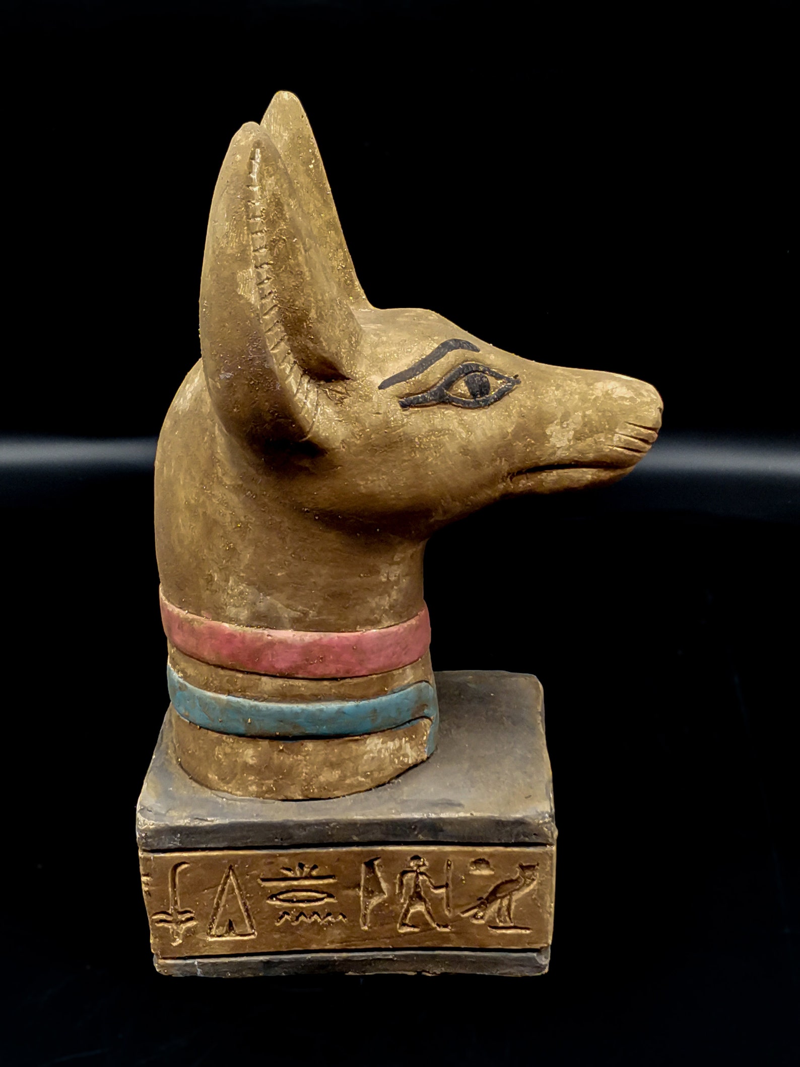 Unique Egyptian God anubis head antique art stone made in | Etsy