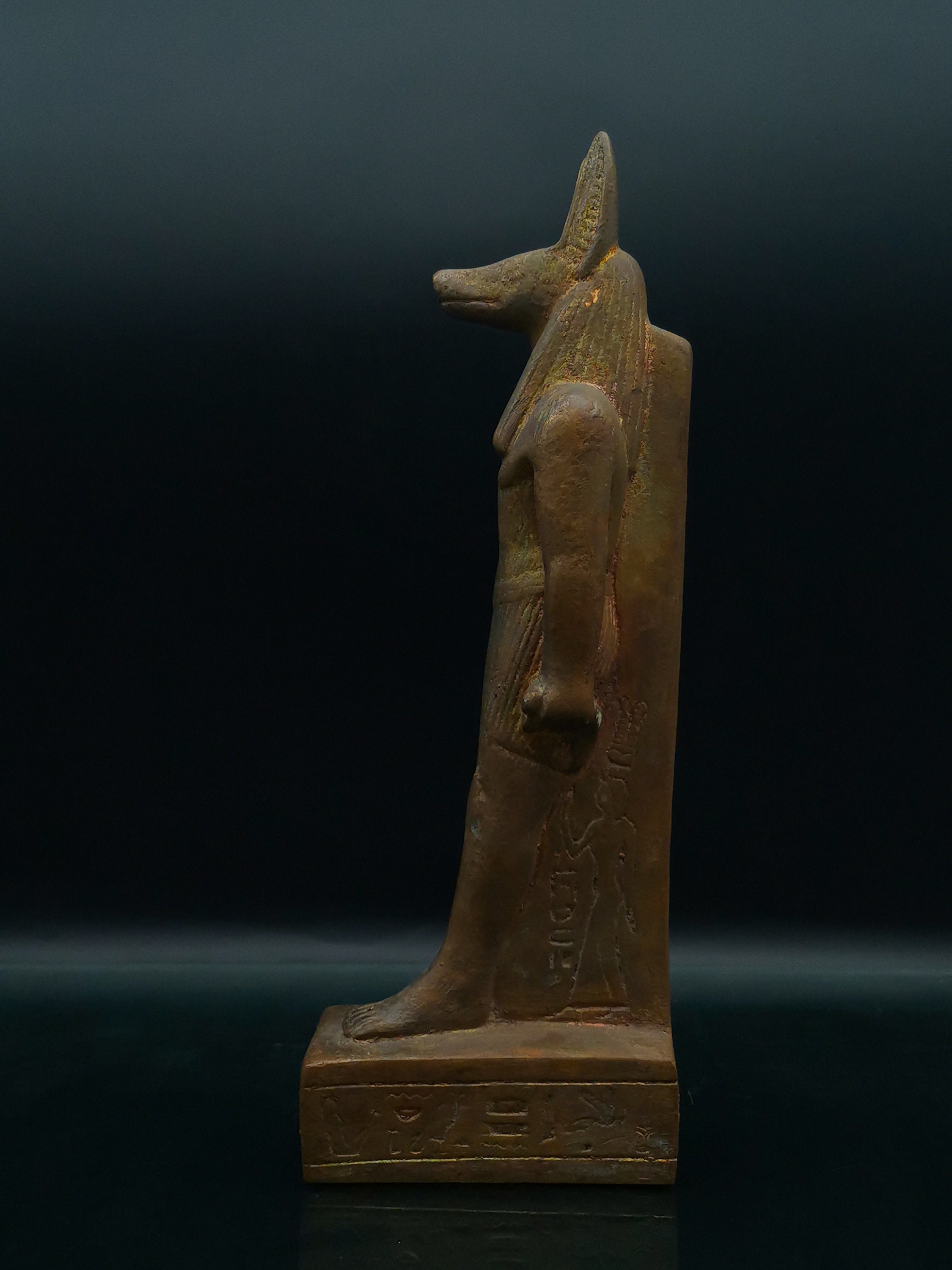 Egyptian God Anubis statue solid stone made in egypt | Etsy