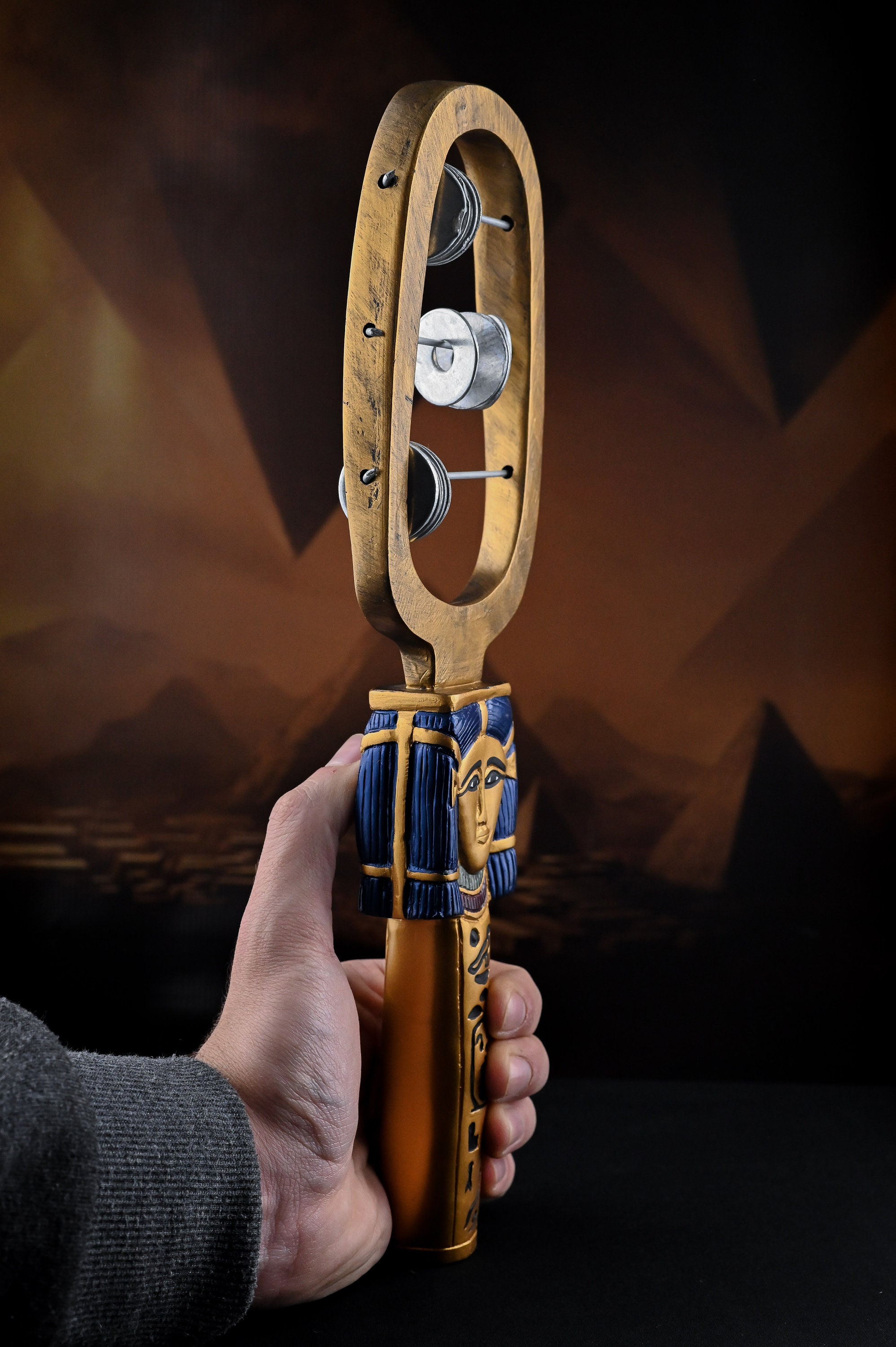 Egyptian Handmade Hathor Sistrum musical Instrument Replica - Etsy