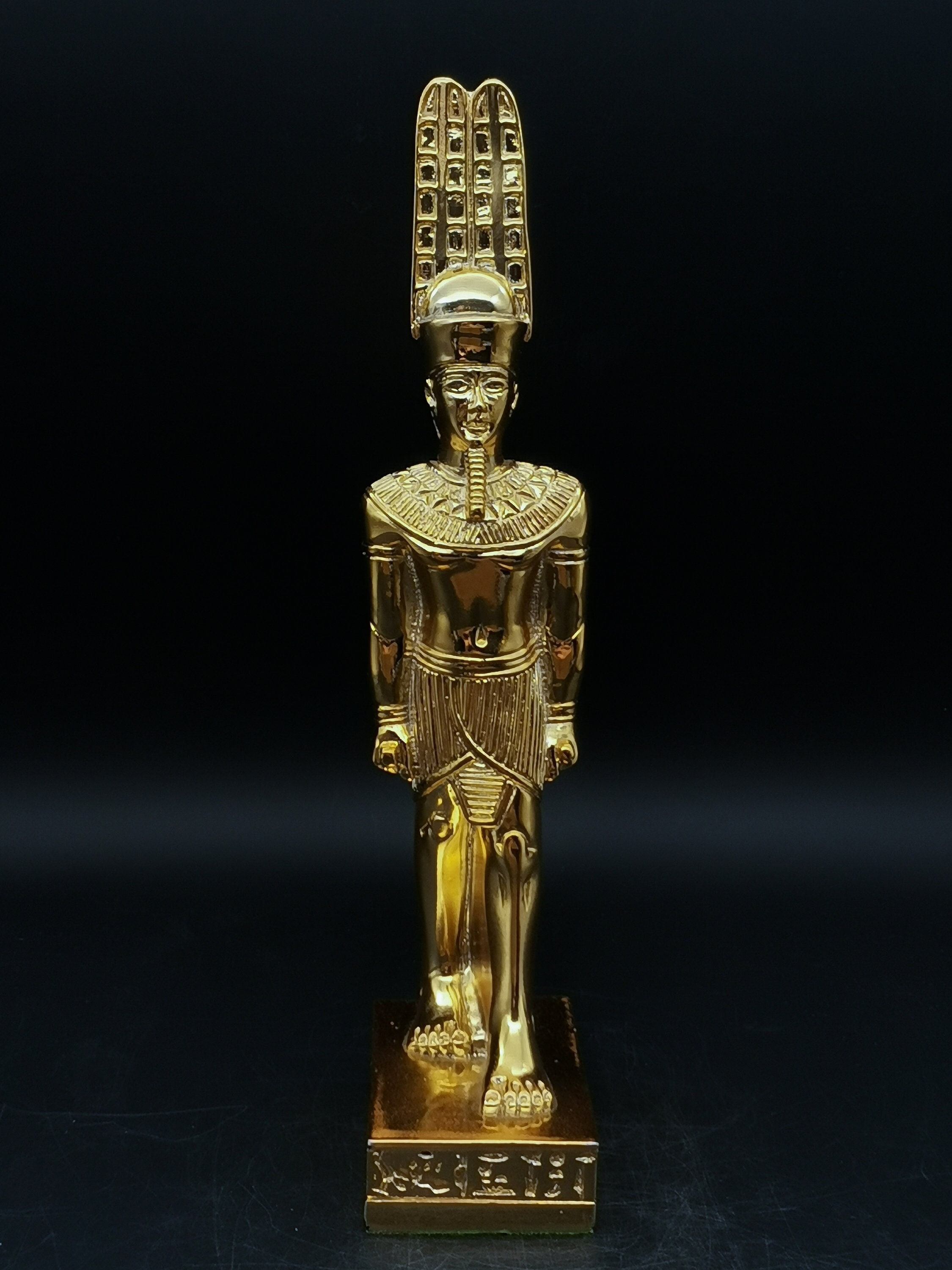 Statue of Egyptian Art Amun Ra Statue Gold Leaf Made in Egypt | Etsy