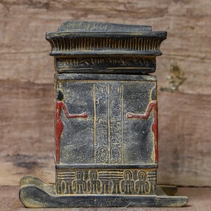 Unique Canopic Box Jars 4 Art Pharaonic Carved Inscriptions Made in ...