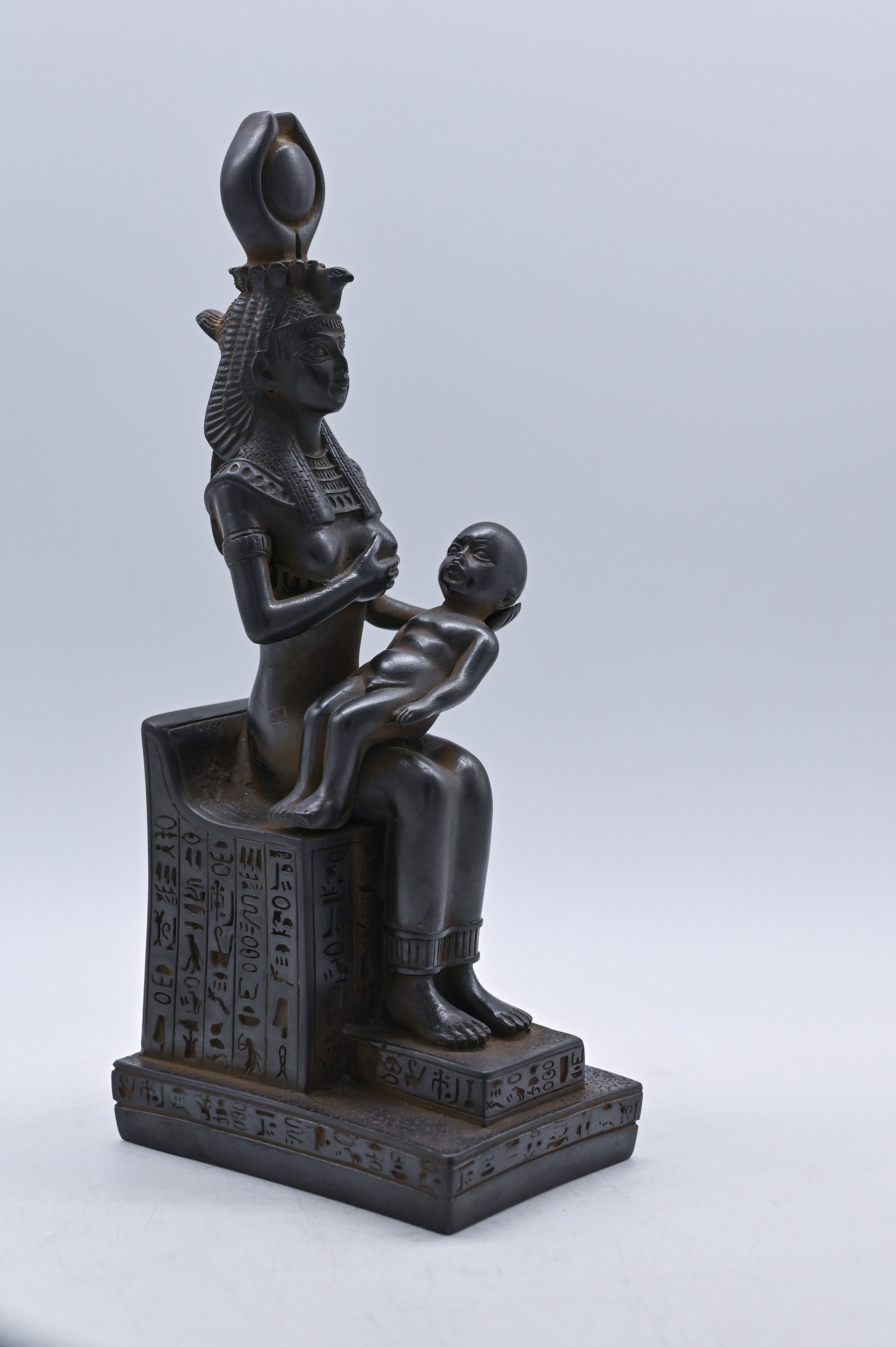 Unique Statue of Goddess Isis Breastfeeding Baby Horus Black - Etsy UK