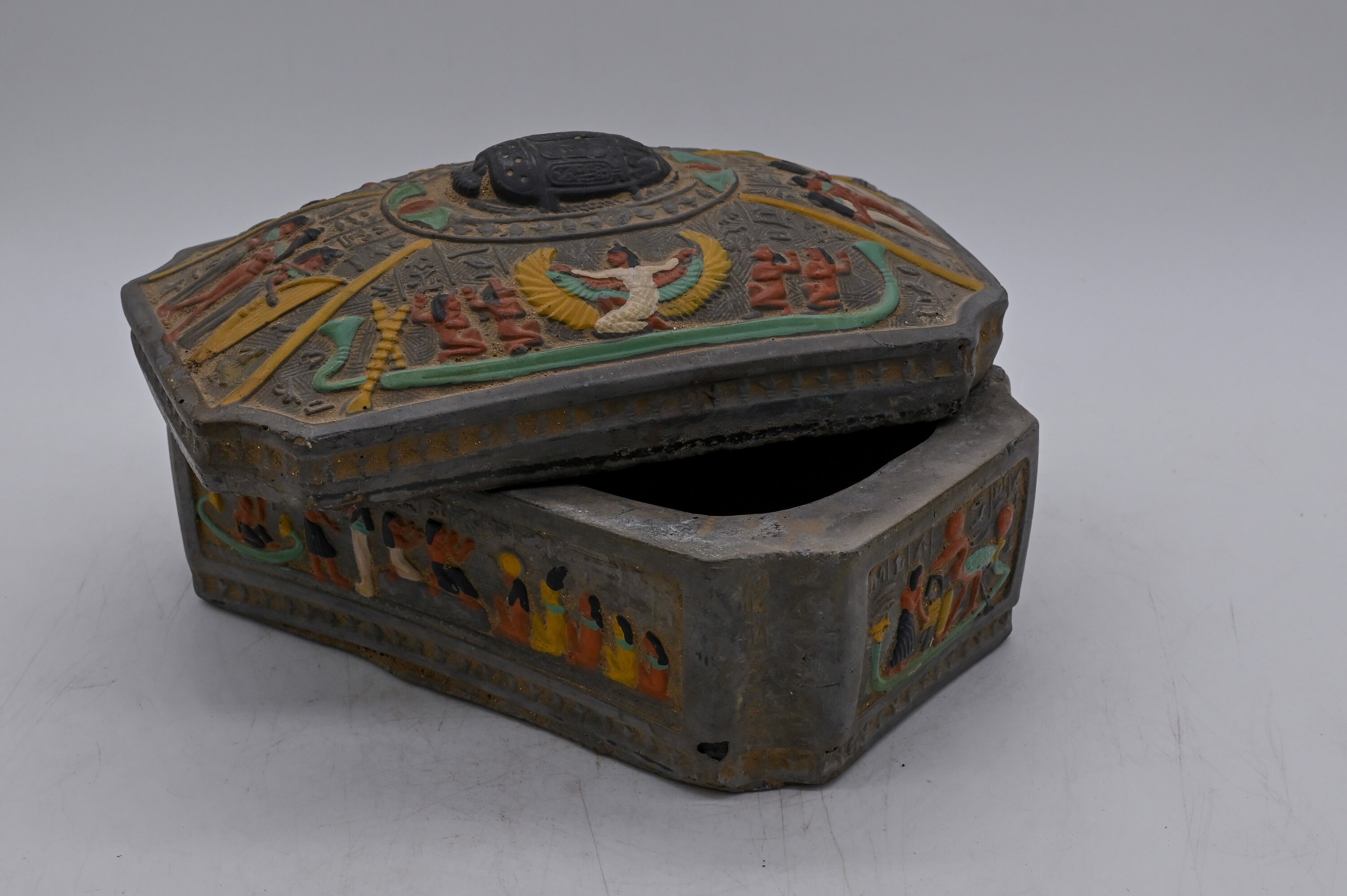 Unique Egyptian Art Box Decorated Pharaonic Inscriptions Maat - Etsy