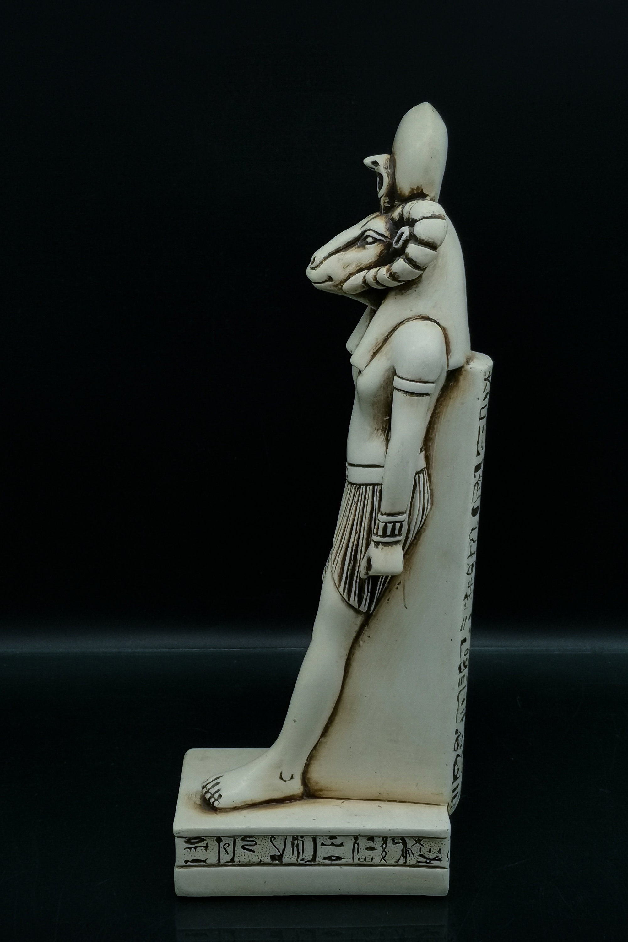 Unique Ancient Egyptian God khnum statue large solid stone | Etsy