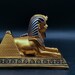 Statue of Egyptian Art Hand Painted Sphinx Pyramid Heavy Made in Egypt ...