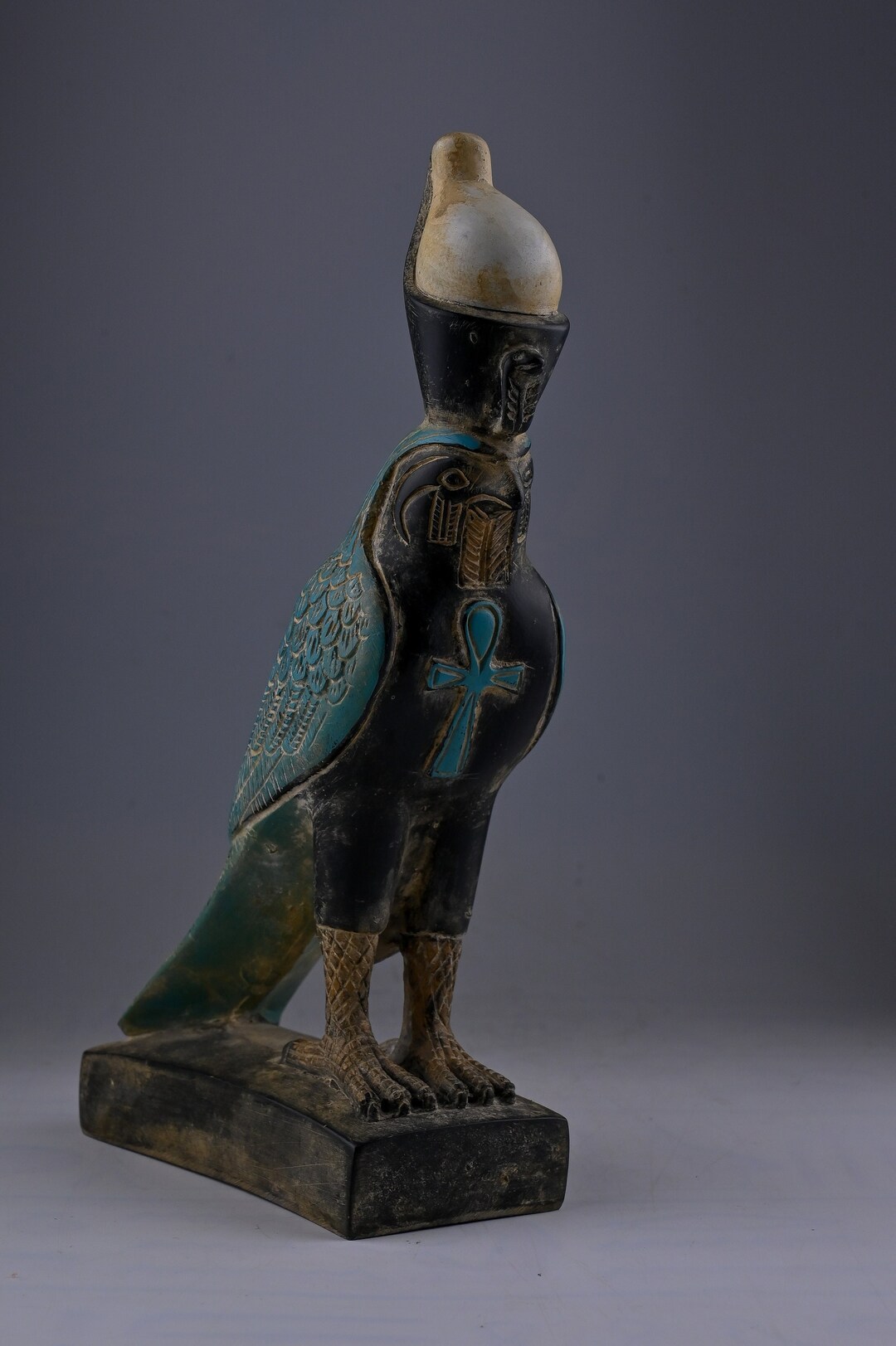 Egyptian Falcon Bird God Horus Statue Large Heavy Stone Made in Egypt ...