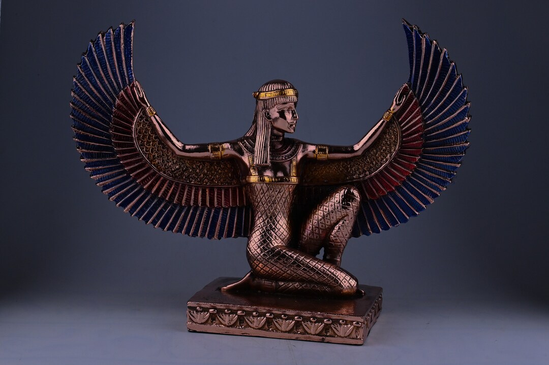 Mythology of Ancient Egypt Unique Egyptian Goddess Isis Statue Open ...