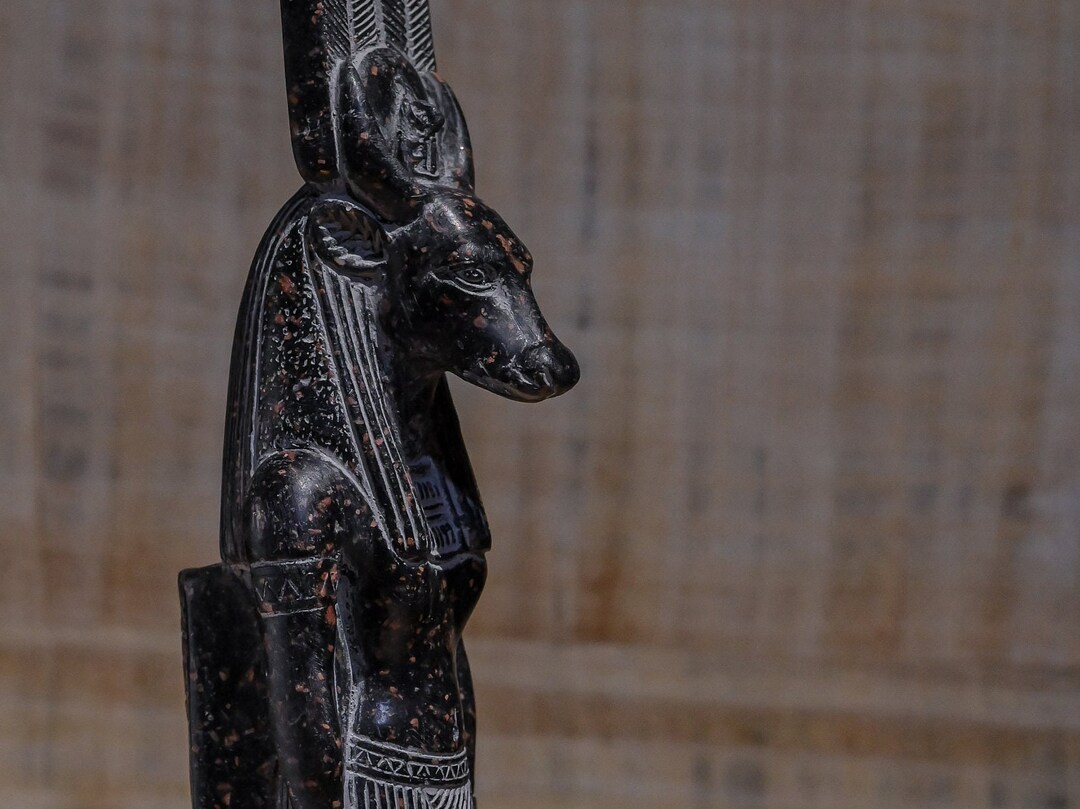 Statue of Montu God of War Lord of Medamud, Depicted With a Bulls Head ...