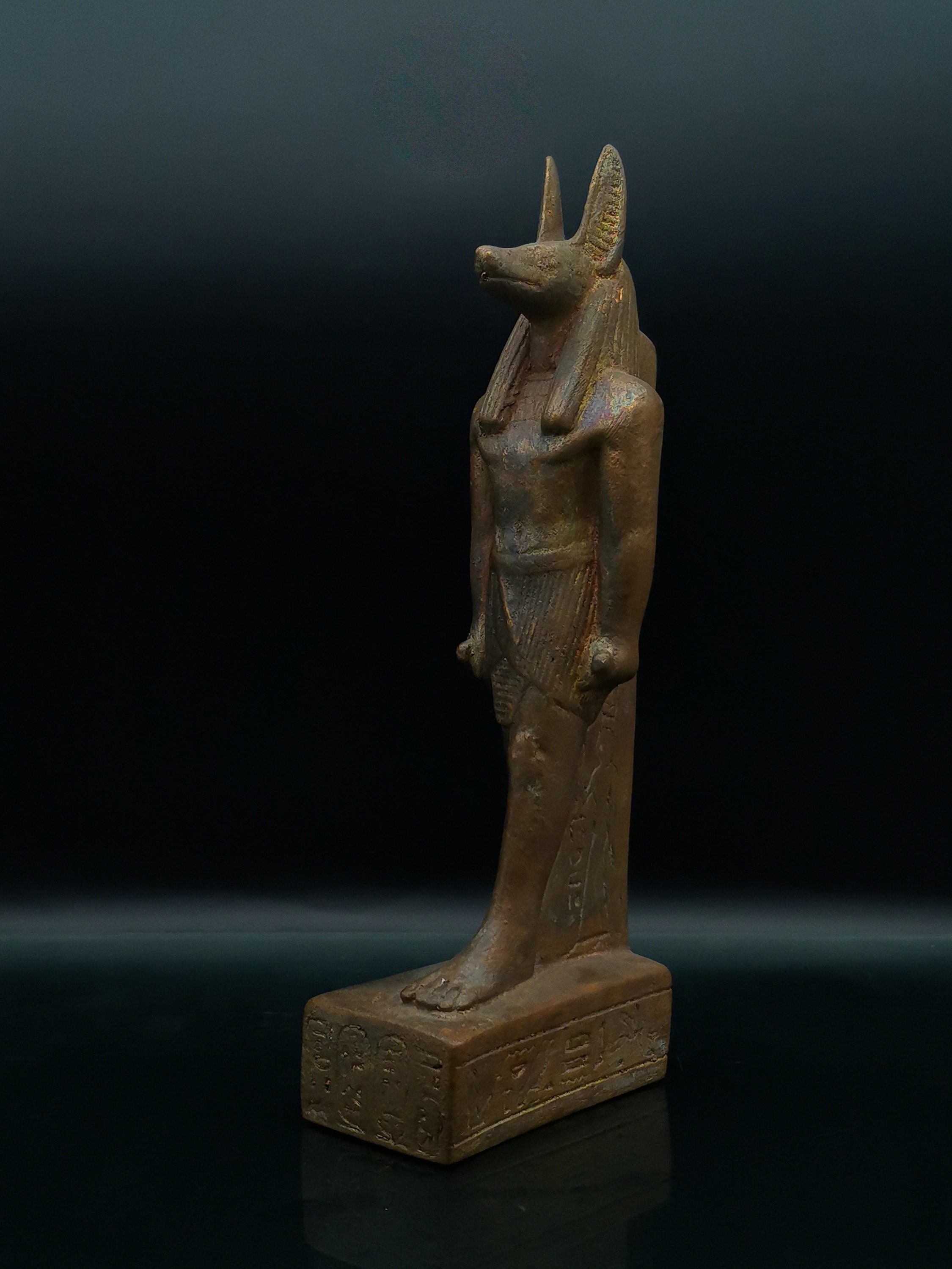 Egyptian God Anubis statue solid stone made in egypt | Etsy