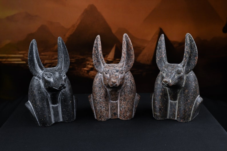 Unique Egyptian God Anubis Head Granite Stone Made in Egypt - Etsy