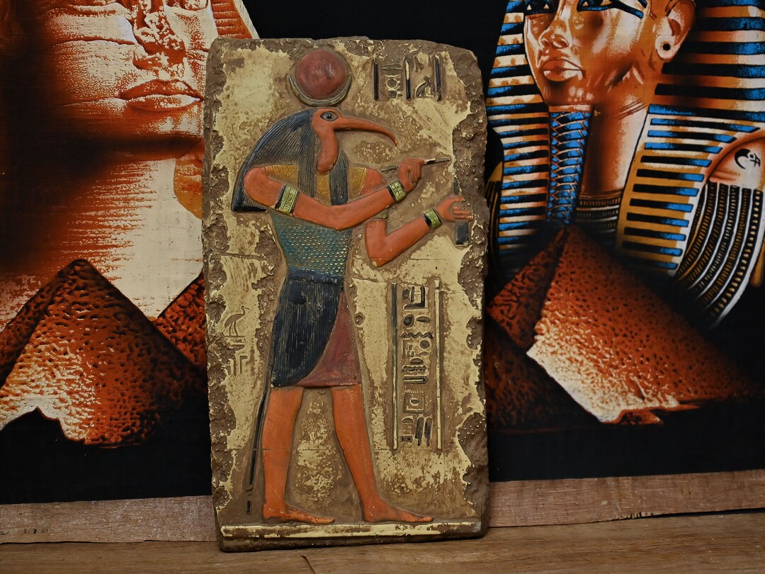 Ancient Egyptian Thoth Wall Relief - God of Moon-god of Wisdom-djehuti ...