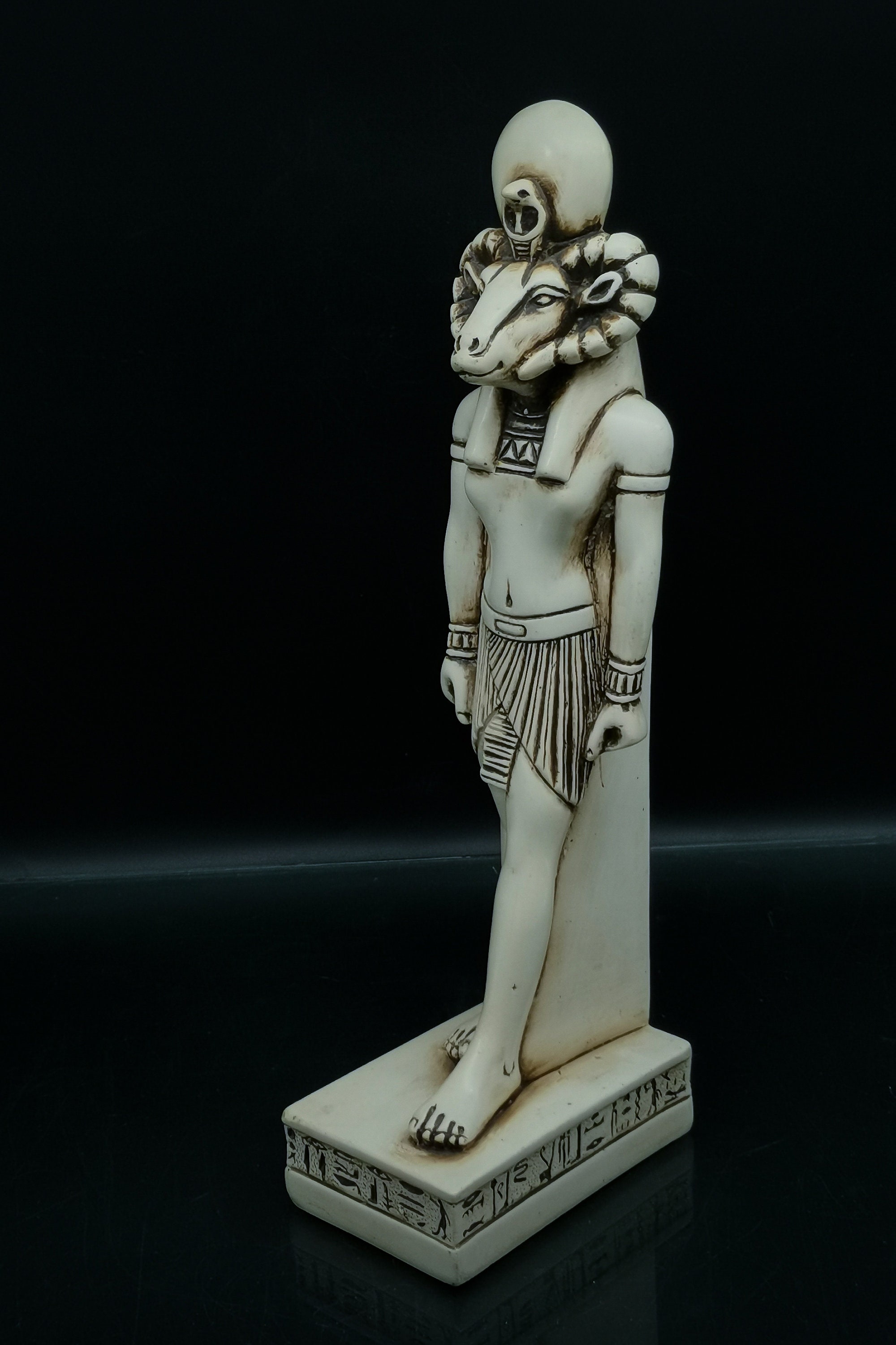 Unique Ancient Egyptian God khnum statue large solid stone | Etsy