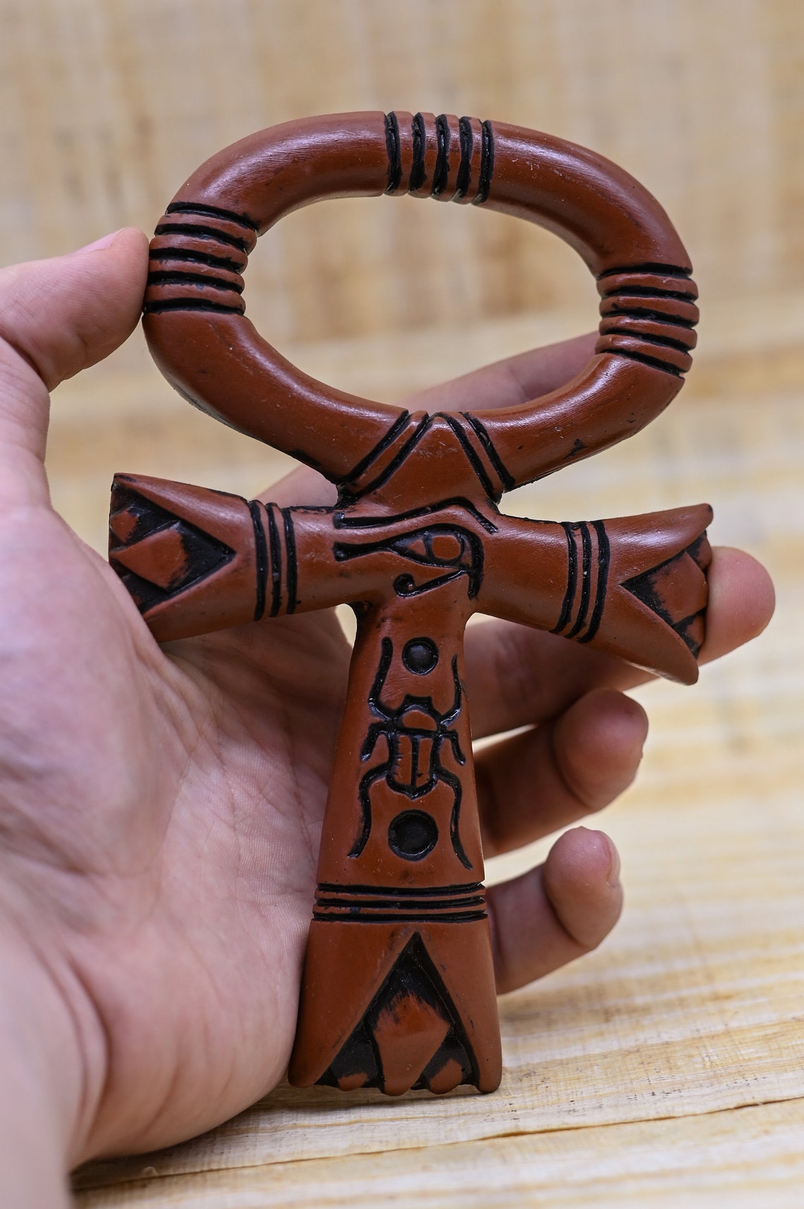 Unique ANKH key of Life With the Eye of RA symbol of - Etsy