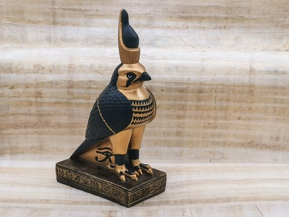 Horus Falcon Figure Wearing Double Crown of Egypt With Ancient - Etsy