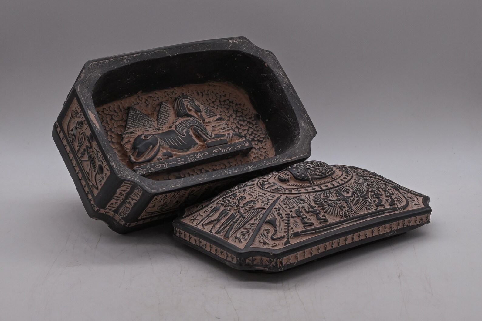 Unique Egyptian Art Box Heavy Decorative Include Sphinx - Etsy