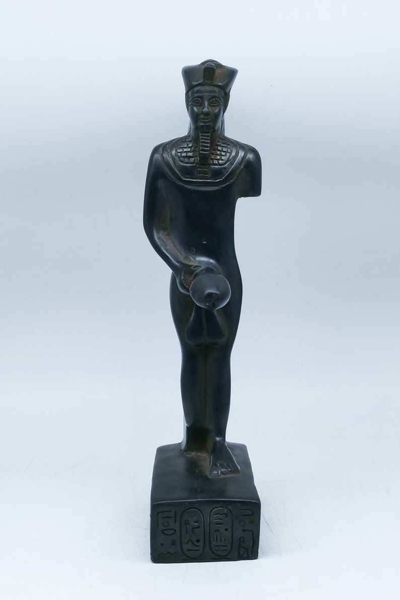 Unique Large Egyptian God Min Statue 9'' H Made in - Etsy