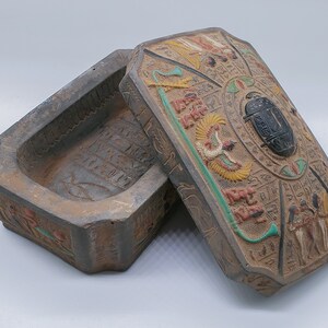 Unique Egyptian Art Box Decorated Pharaonic Inscriptions Maat | Etsy