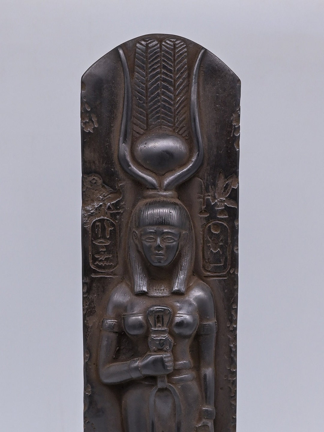 Goddess Isis Holding a Sistrum Sculpture Statue Stone Relief Unique ...