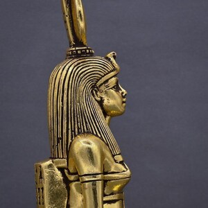 Statue Egyptian Goddess Isis Gold Leaf Heavy Stone Made in Egypt - Etsy