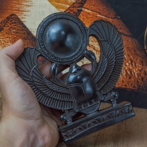 EGYPTIAN Art Winged SCARAB BEETLE Khepri Medium Black Made in - Etsy