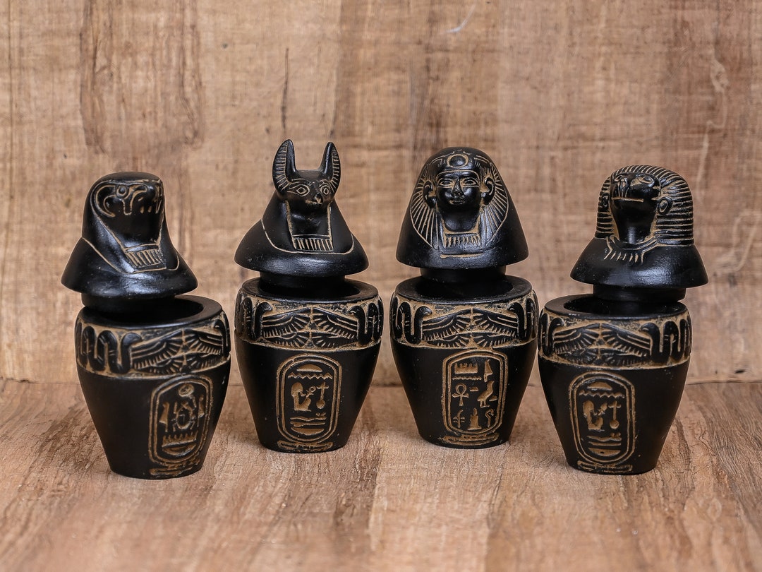 Canopic Jars - the Four Fantastic Black Jars Made for You With the ...