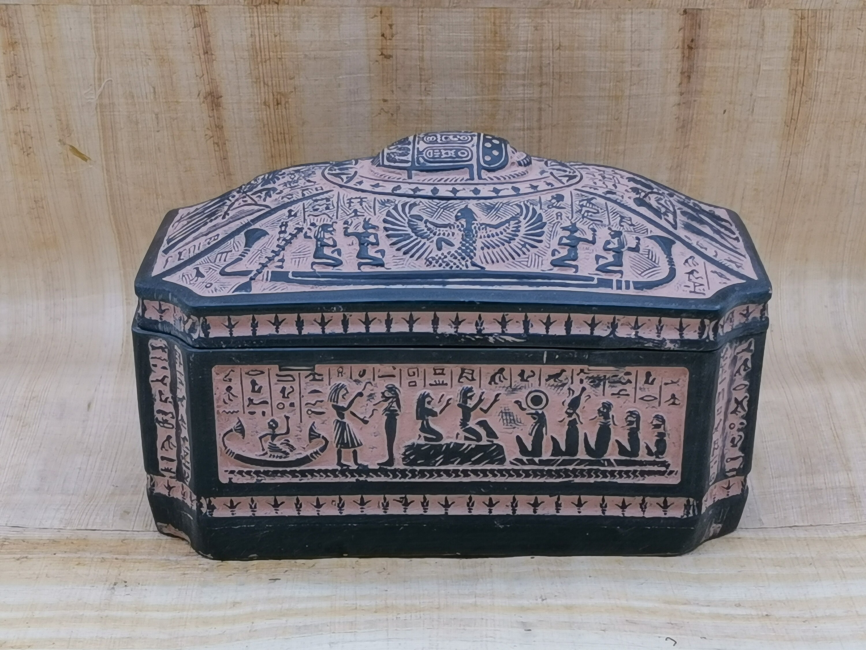 Unique Egyptian Art Box Heavy Decorative Include Sphinx | Etsy