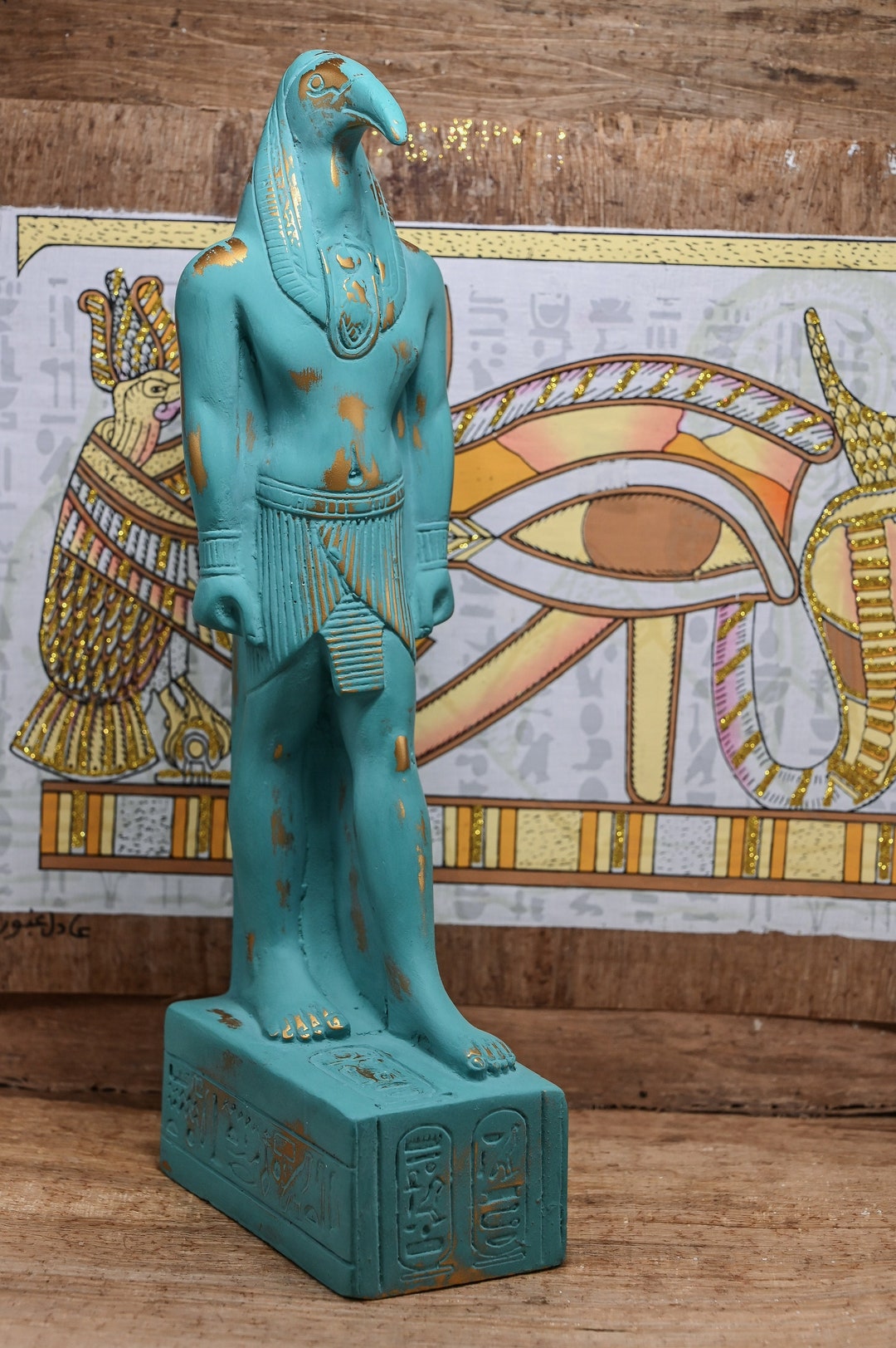 Statue Thoth God of Knowledge and Wisdom Large Bronze Green Unique Ancient Egyptian Art Made in ...