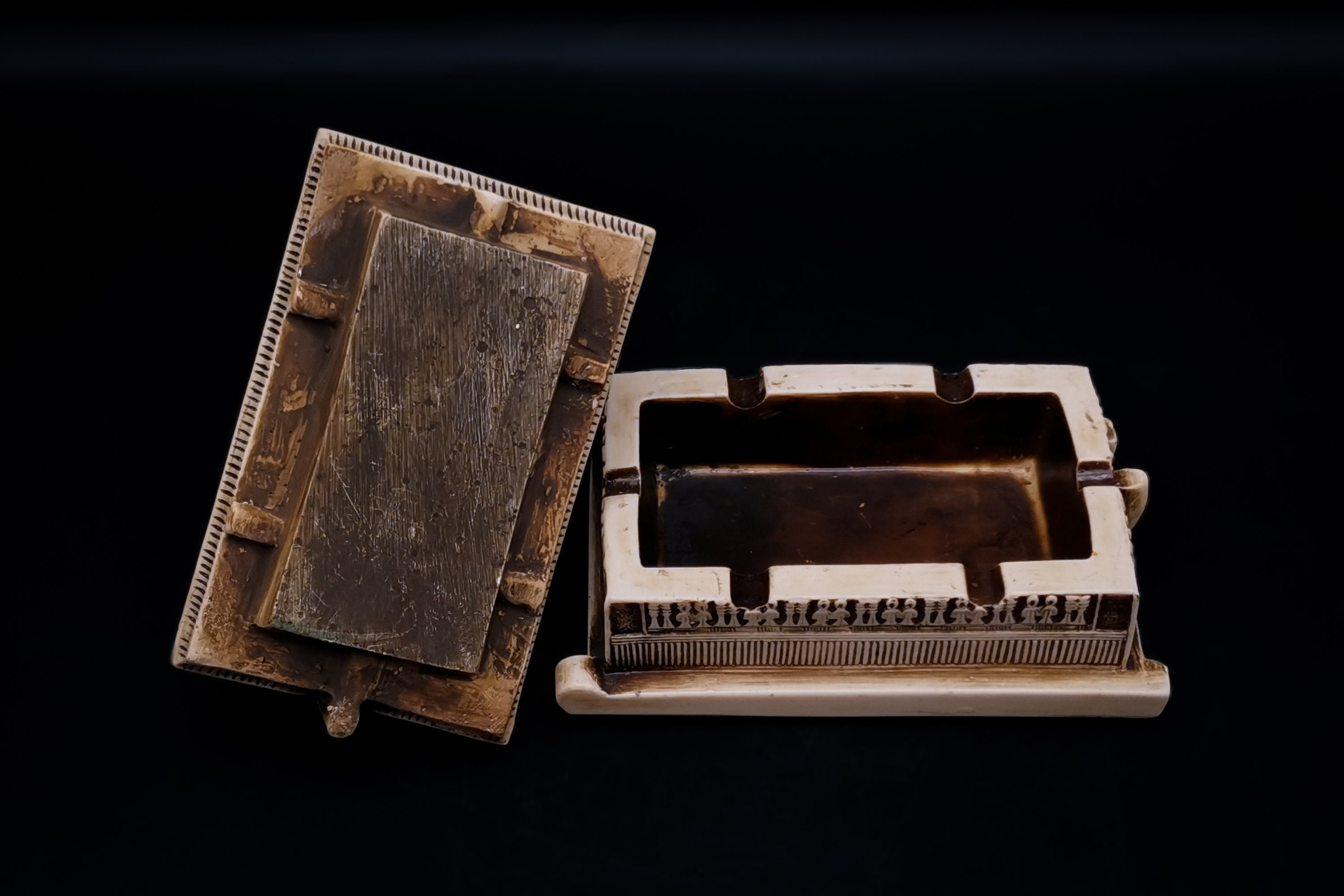 Unique Egyptian art Box HIEROGLYPHICS Anubis God of the Dead | Etsy