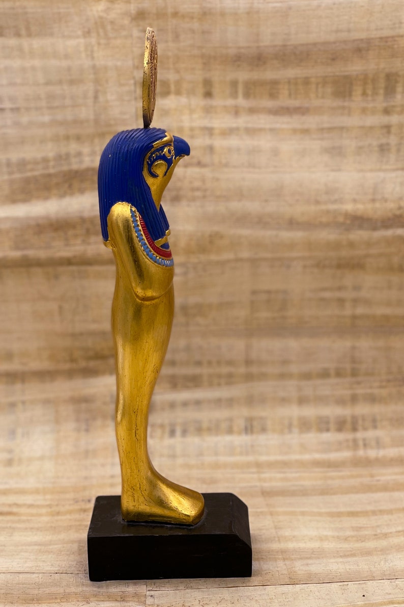 Unique Statue of Egyptian God Horus Gold Leaf Large Made in - Etsy