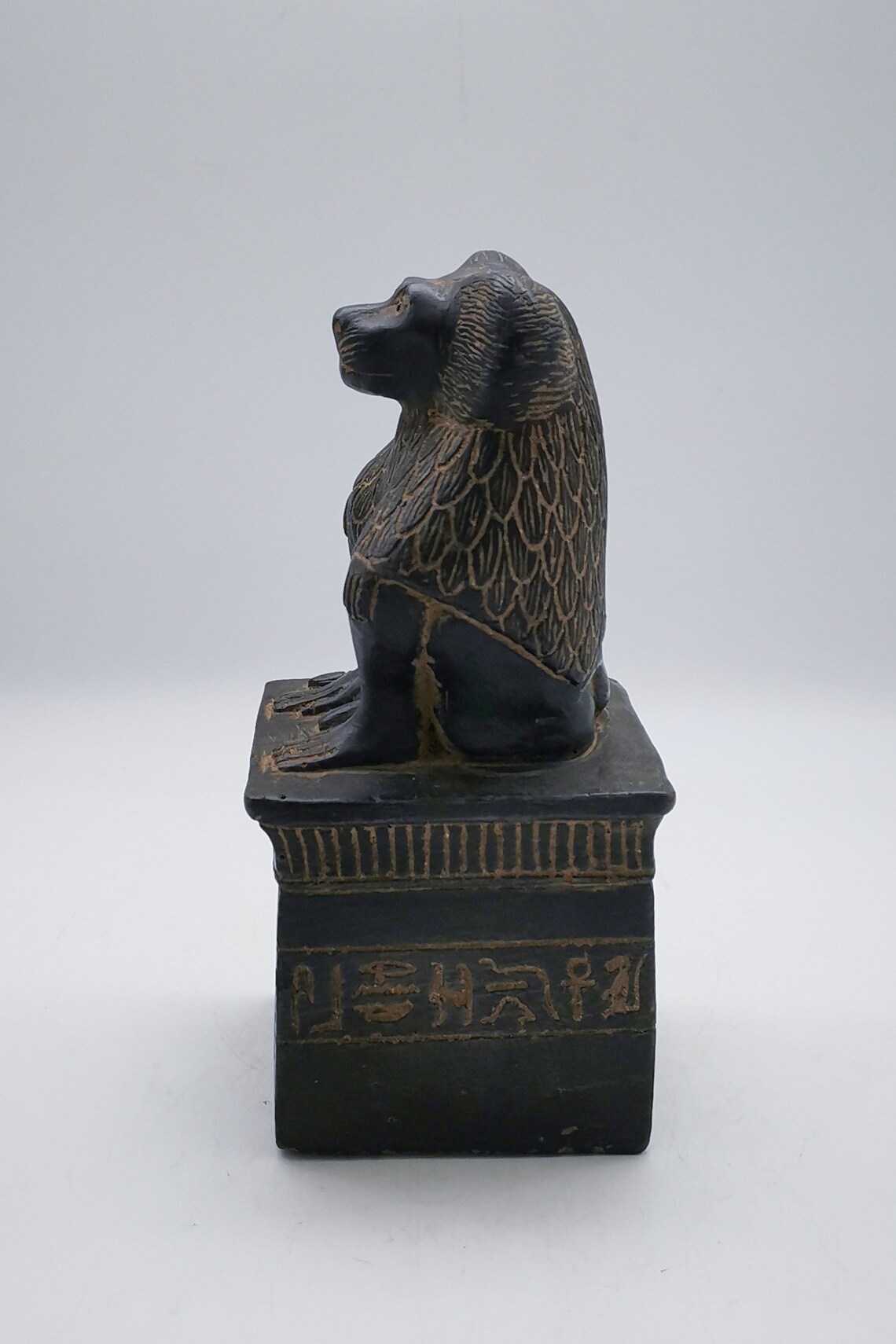 Unique egyptian statue of a Baboon Figure of a seated baboon | Etsy