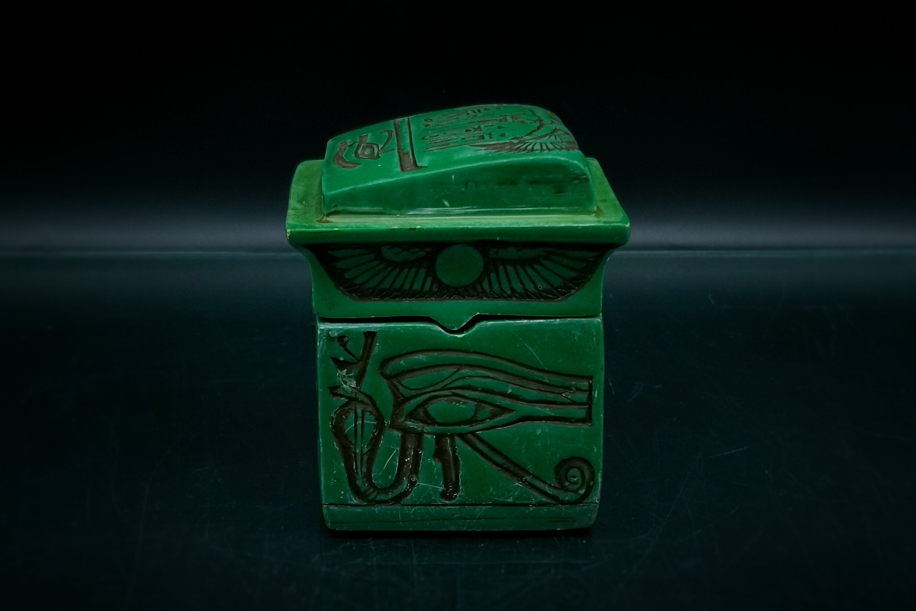 Canopic box jars 4 art Pharaonic Carved inscriptions stone | Etsy