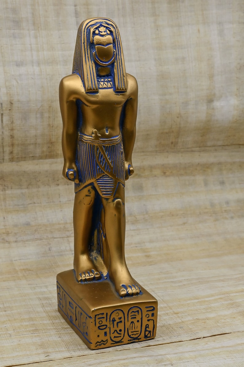 Statue of Egyptian God Khepri Scarab Sun God Made in Egypt - Etsy