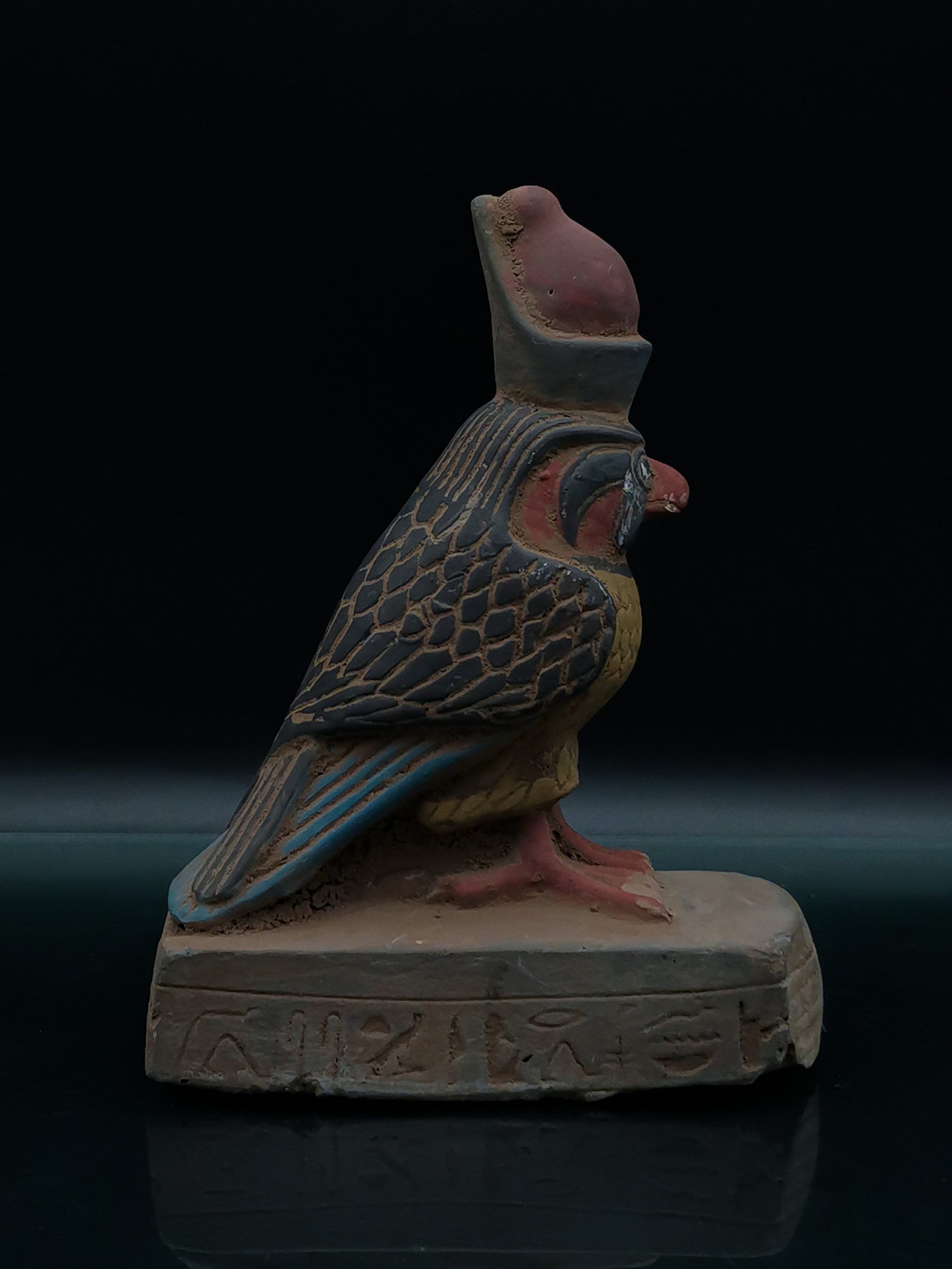 Egyptian art statue God Horus Falcon Bird sculpture stone made | Etsy