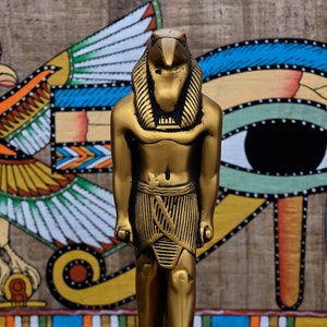 Statue Thoth Hand-painted in Golden Color Ancient Egyptian God of ...