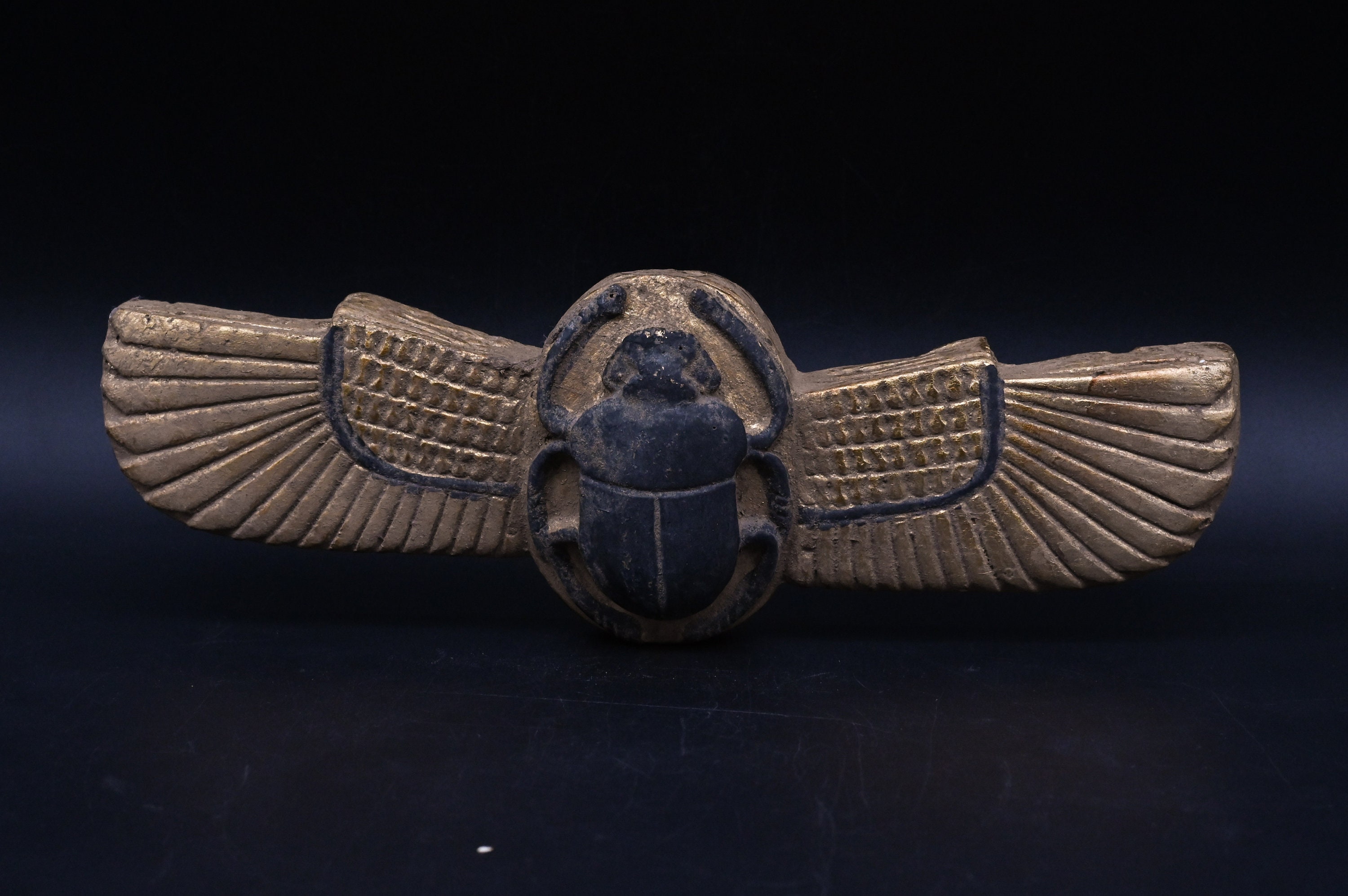 Unique EGYPTIAN Art Winged SCARAB BEETLE Khepri Stone 2 Style - Etsy