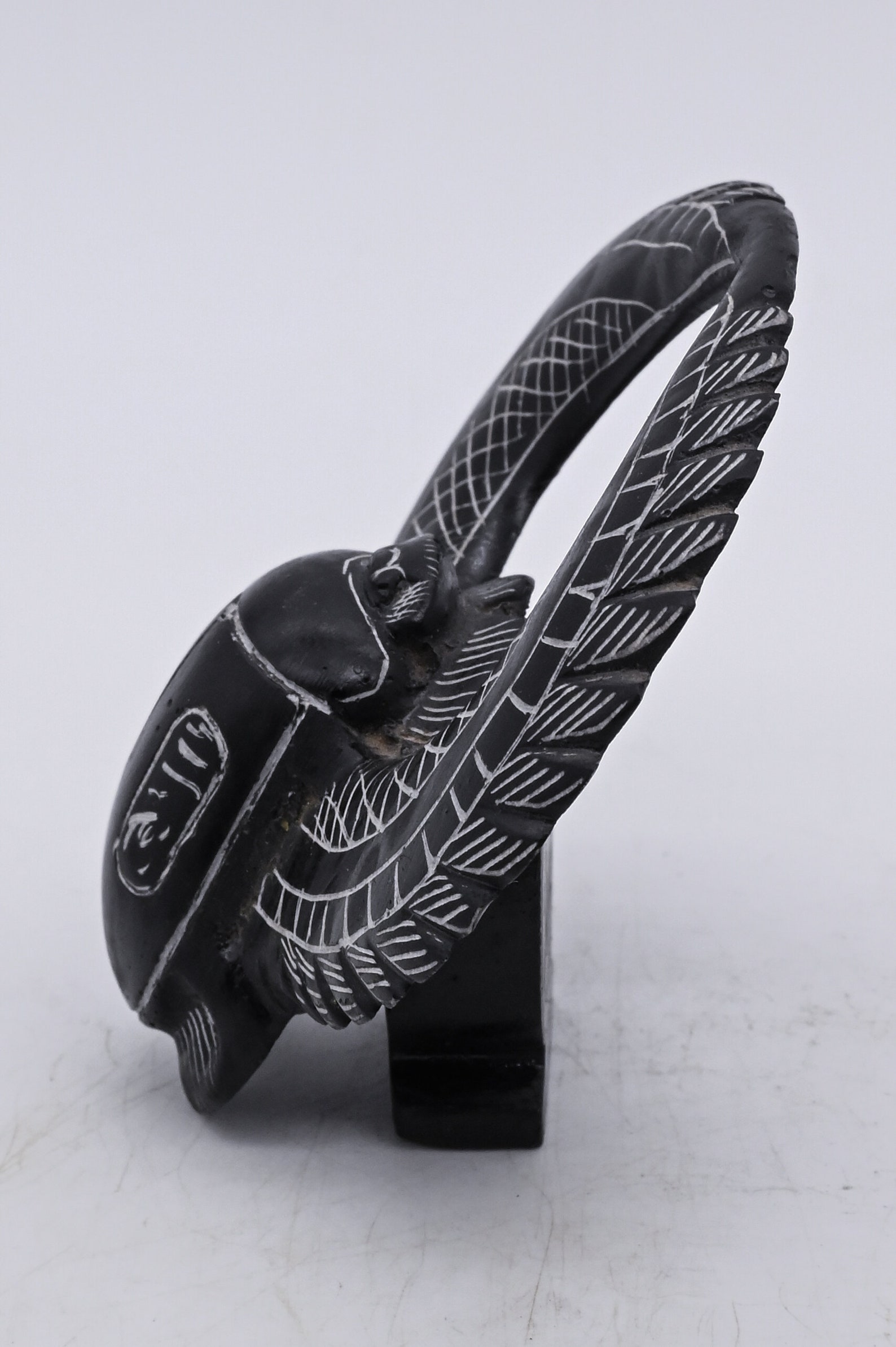 Unique EGYPTIAN Art Winged SCARAB BEETLE Khepri Stone Made in - Etsy