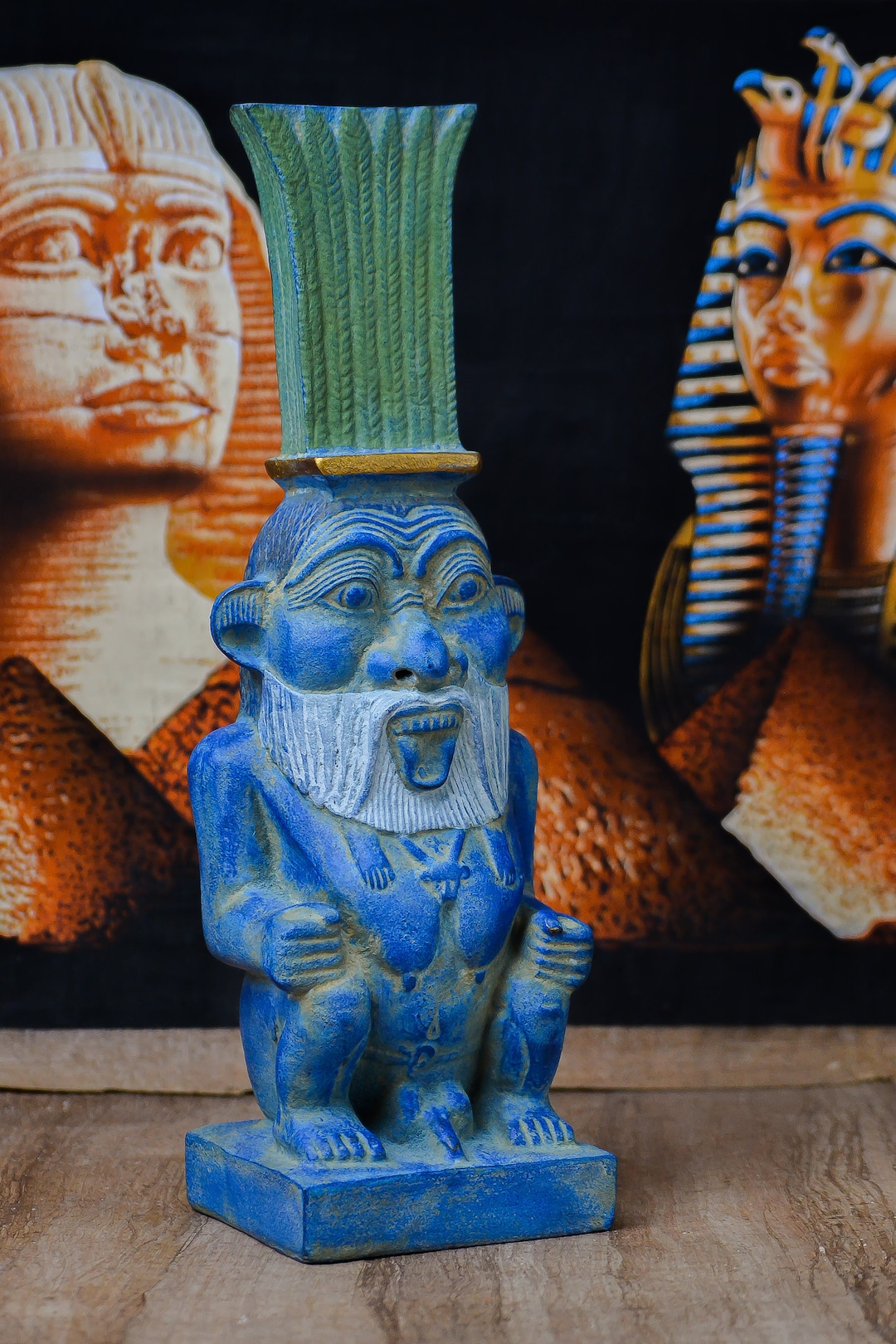 Unique Statue Bes God of Entertainment Sculpture Stone Made in Egypt - Etsy