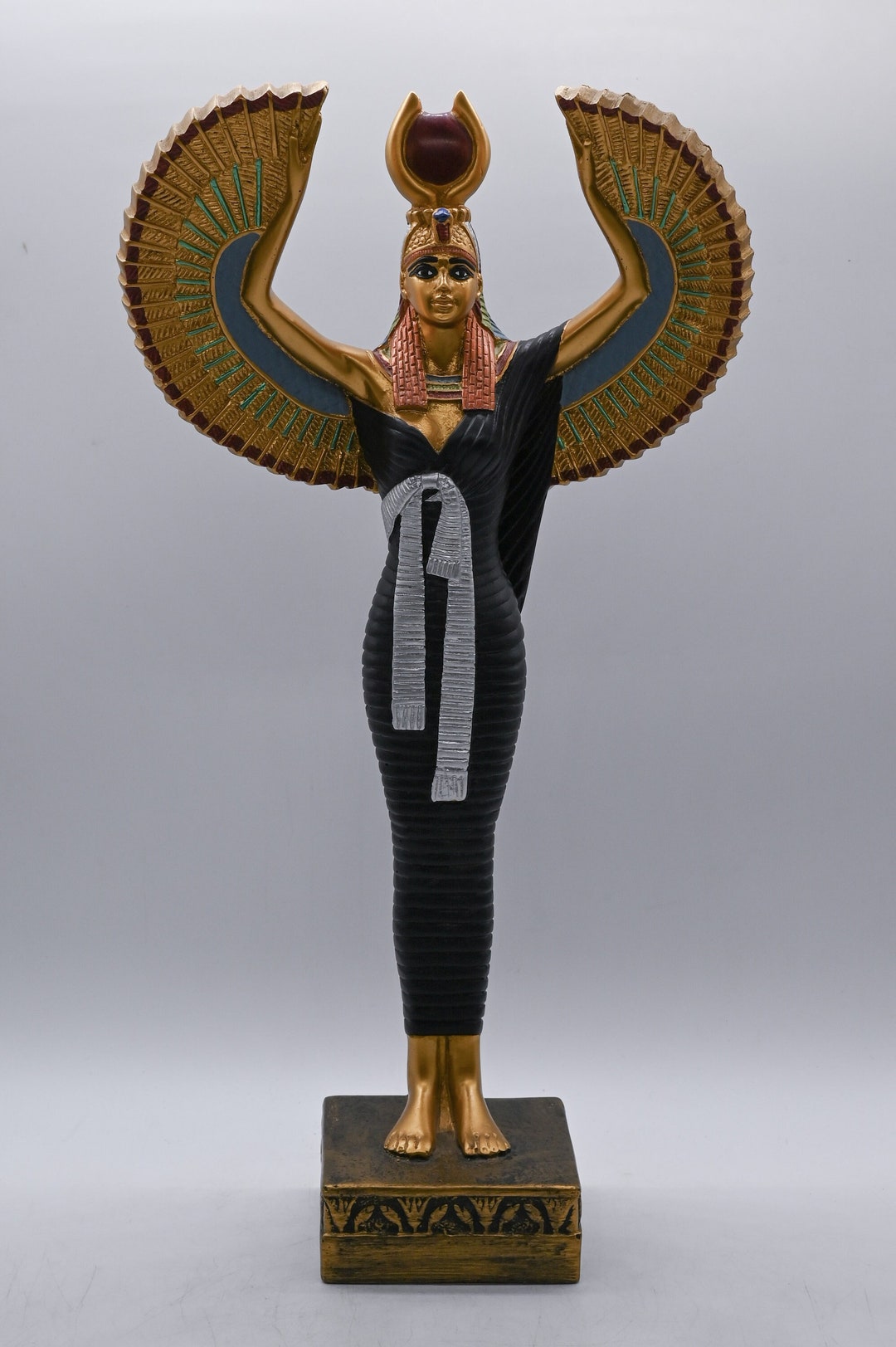 Statue of Egyptian Goddess Isis Opening Wings of Protection Large Made ...