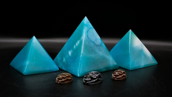 Unique Set of Pyramids Egyptian Art 4 Color Alabaster Large - Etsy