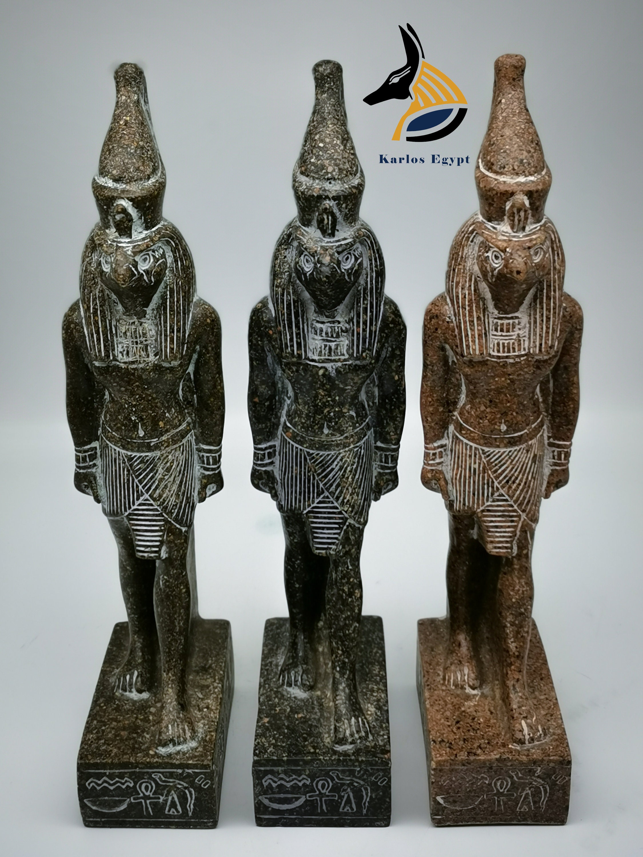 Egyptian Falcon Bird God Horus Large Statue Granite Stone 3 - Etsy ...